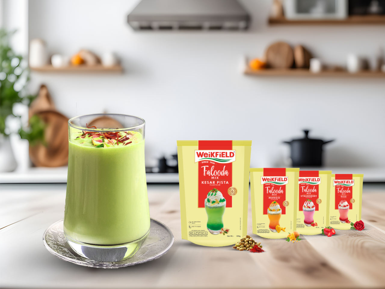 Royal Delight: Weikfield Kesar Pista Falooda Recipe